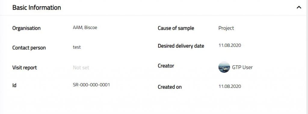 Sample Requests - for acquiring samples efficiently - GTP Schäfer