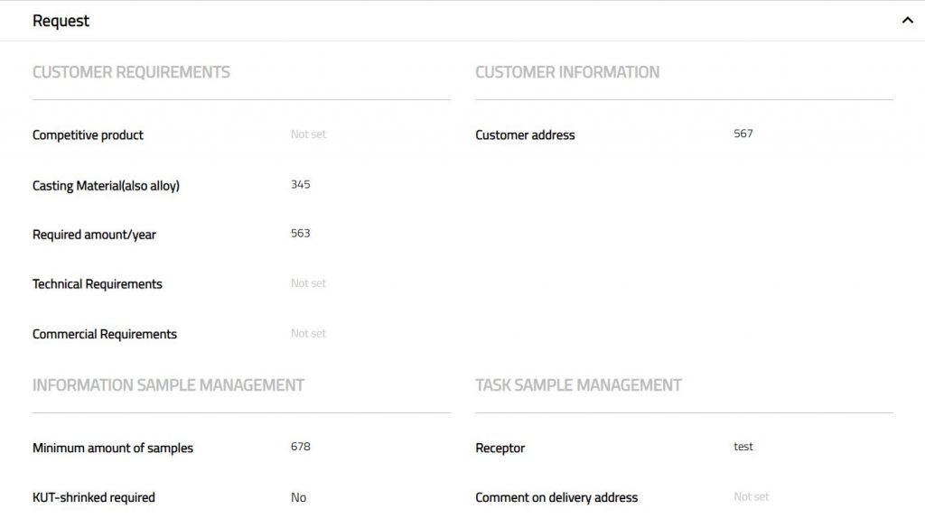 Sample Requests - for acquiring samples efficiently - GTP Schäfer