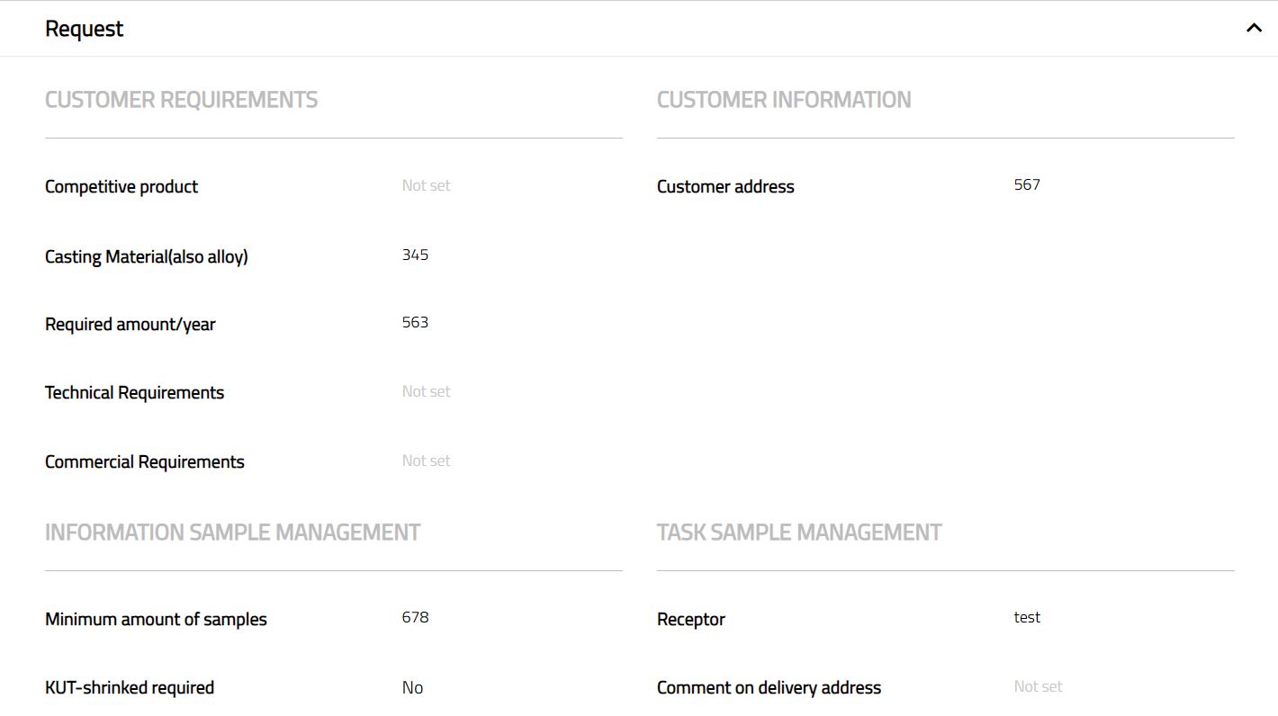 Sample Requests - for acquiring samples efficiently - GTP Schäfer